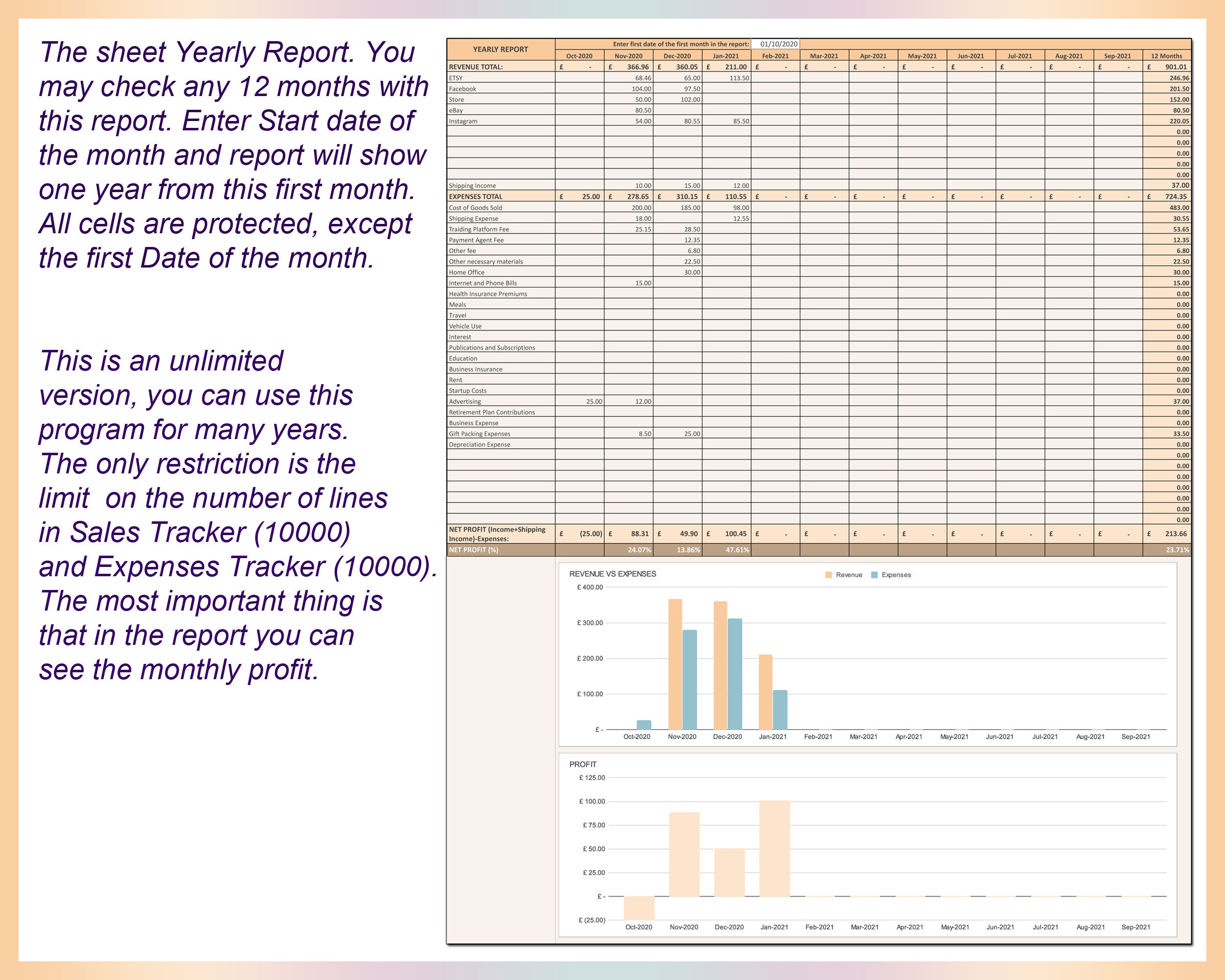 Small Business Tool for UK Sellers Etsy Sellers Bookkeeping, Sales ...