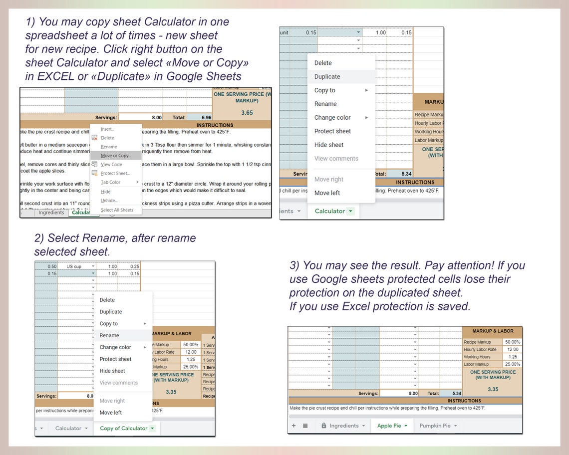 Recipe Calories Calculator Google Sheets Nutrition Counter Meal Calorie ...