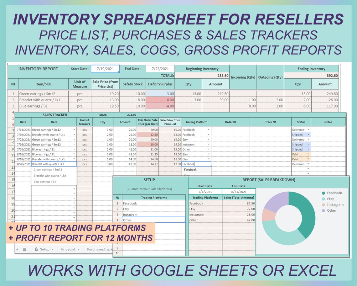 Inventory for Resellers Inventory Management System Cloud - Etsy
