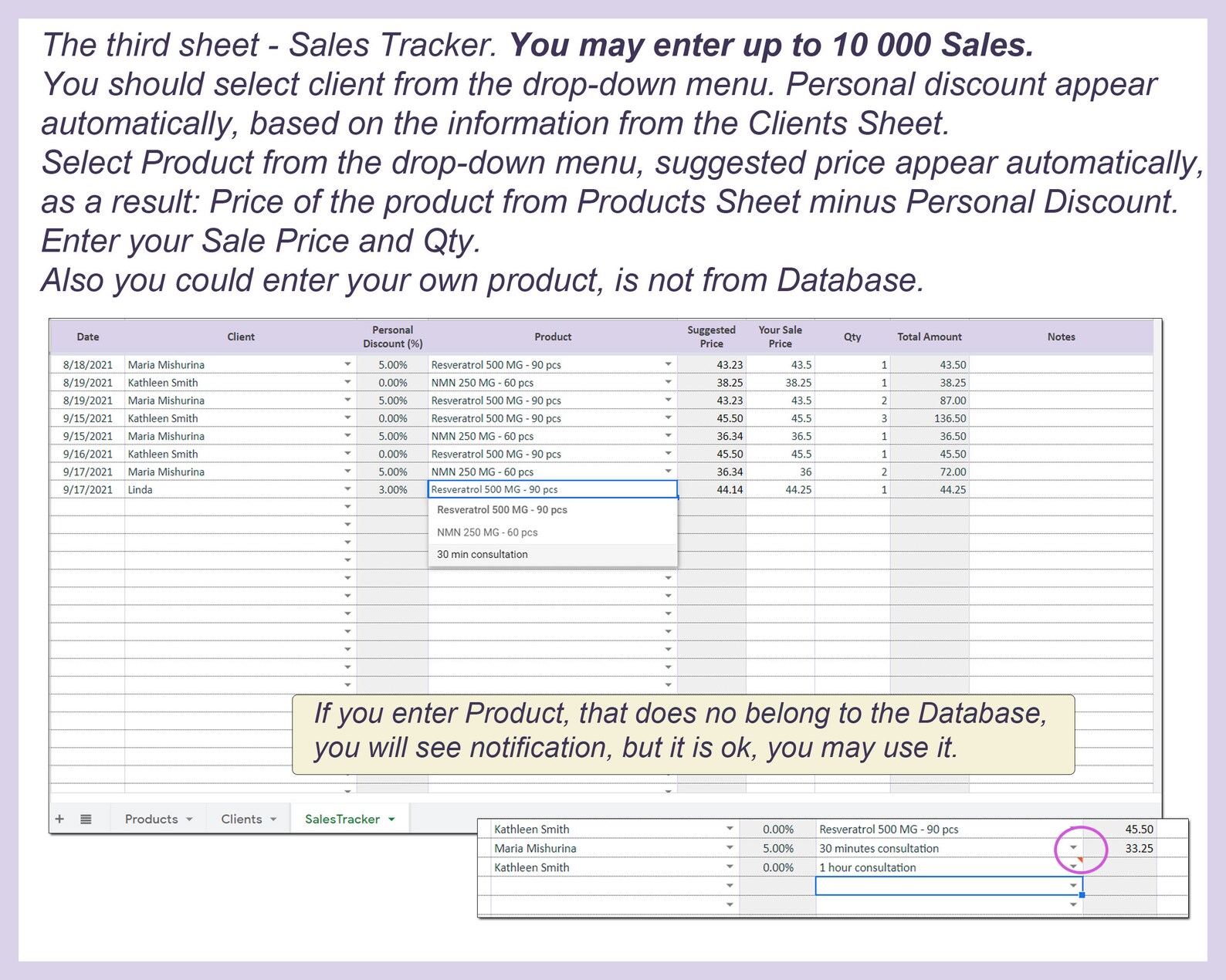 Client Base Customer Base Template Client Base Example | Etsy