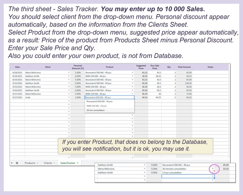 Client Base Customer Base Template Client Base Example | Etsy