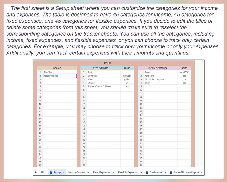 Income & Expense Tracker for Small Business, Expense Tracker Template ...