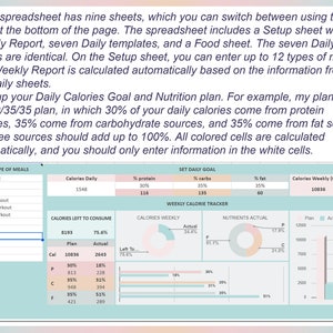 Macro Diet Meal Planner, Macros for Weight Loss, Weekly Meal Planner ...