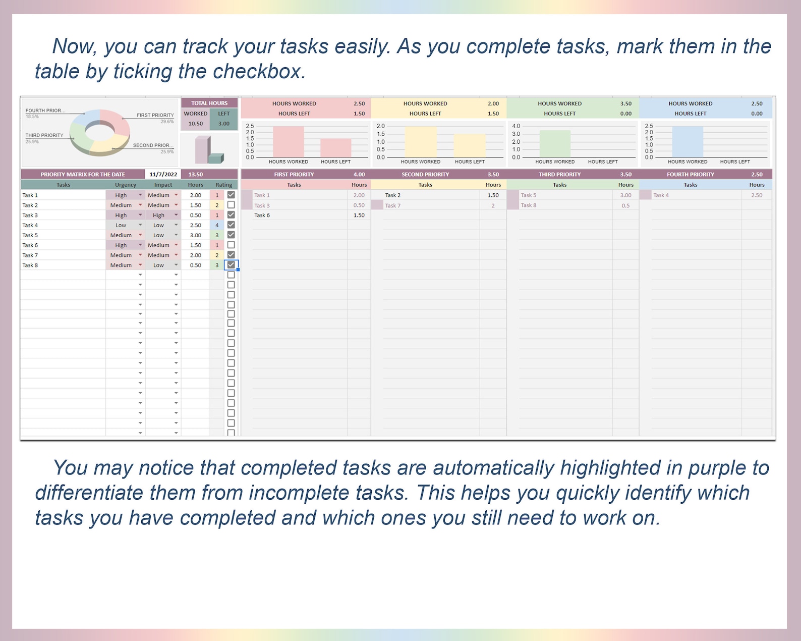 Prioritization Matrix, Task Planner, Task Tracker; Priority Matrix ...