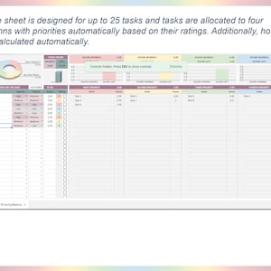 Priority Matrix Spreadsheet, Prioritization Matrix, Action, Project ...