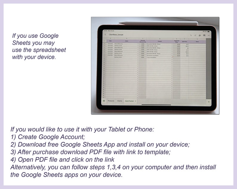 Client Base Customer Base Template Client Base Example | Etsy