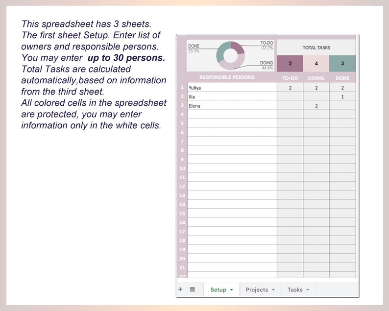 Task Management, Project Planner Spreadsheet, Team Management, Teams ...