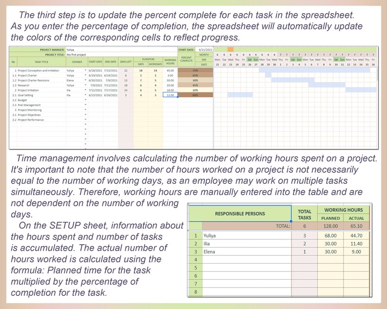 Gantt Chart Template for Project Planning Excel XLS Google Sheets ...