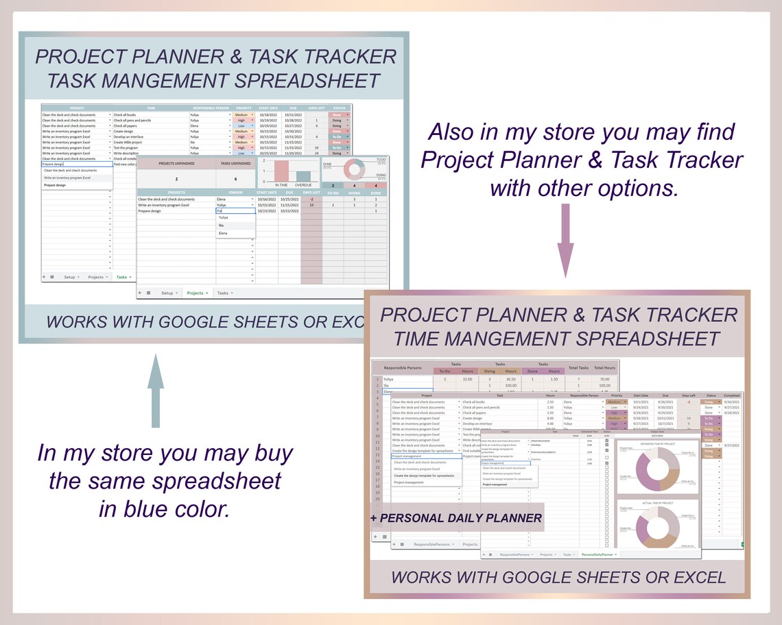 Task Management Digital Project Planner Team Management - Etsy