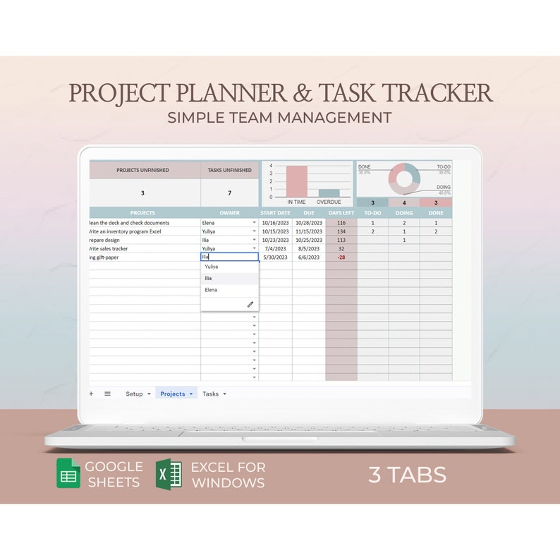 Team Management Spreadsheet, Teamwork, Projects Teams, Project ...