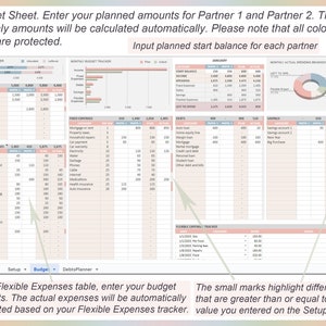 Budget for Couples Spreadsheet Monthly Planner Template Google Sheets ...