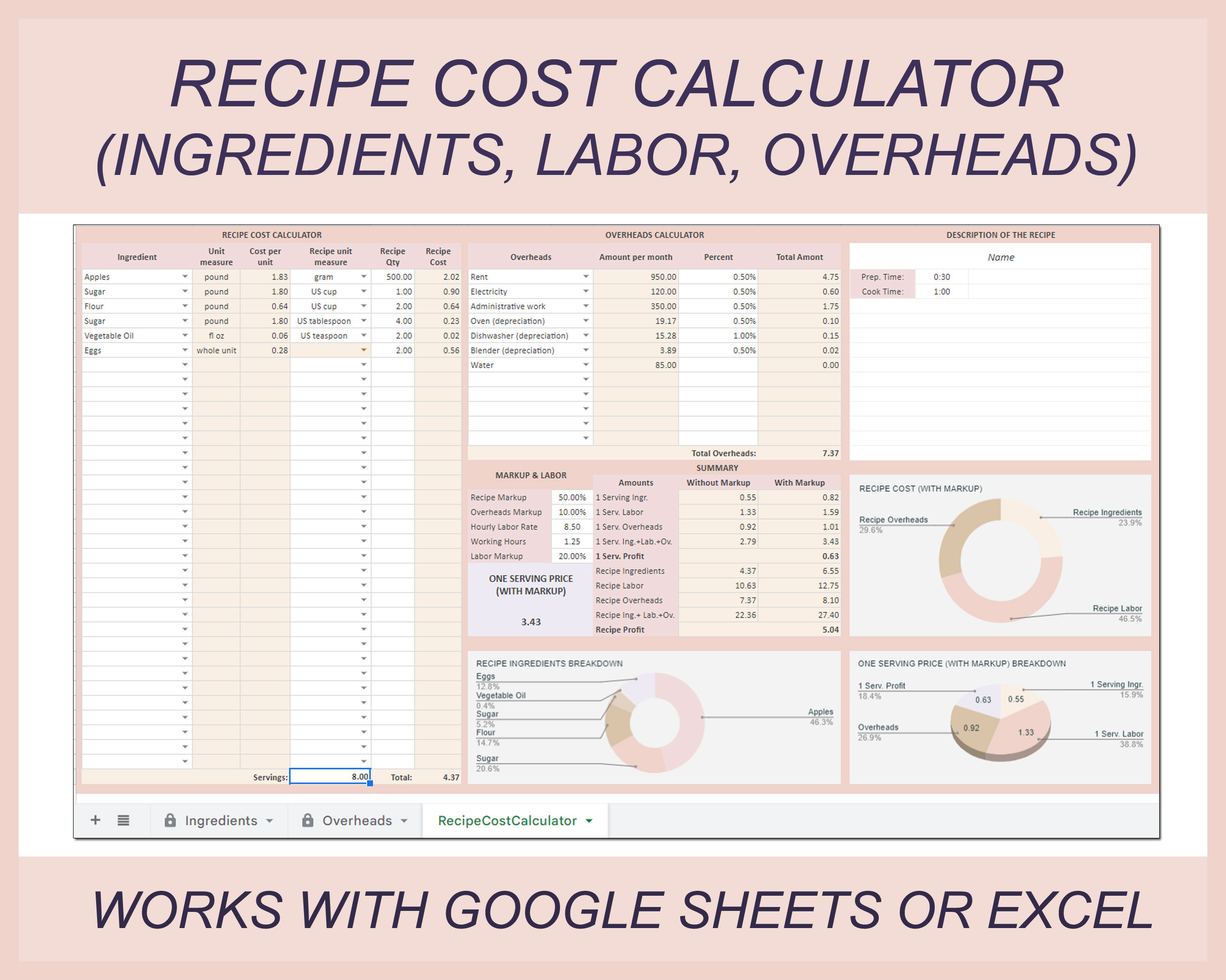 Bakery Recipe Costing Template | Bryont Blog