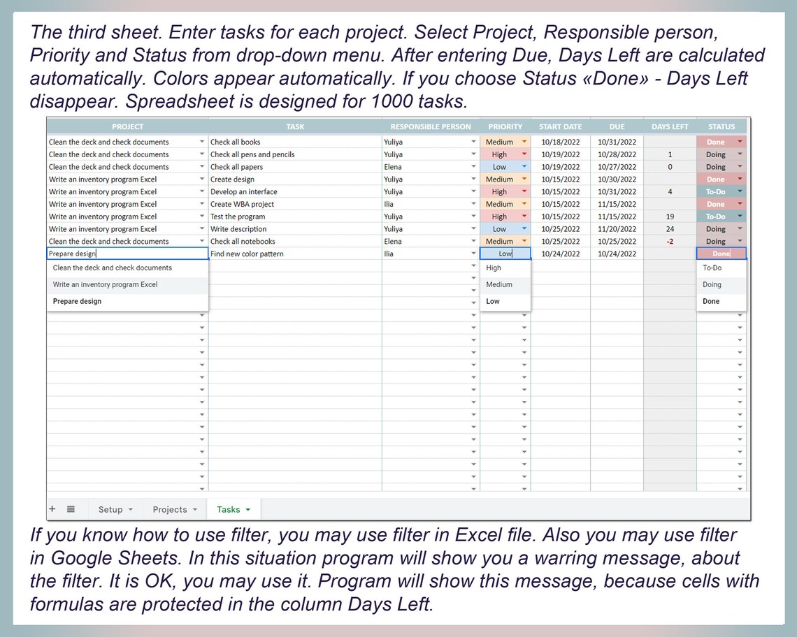 Project Management Template, Project Planner, Task Management, To-do ...
