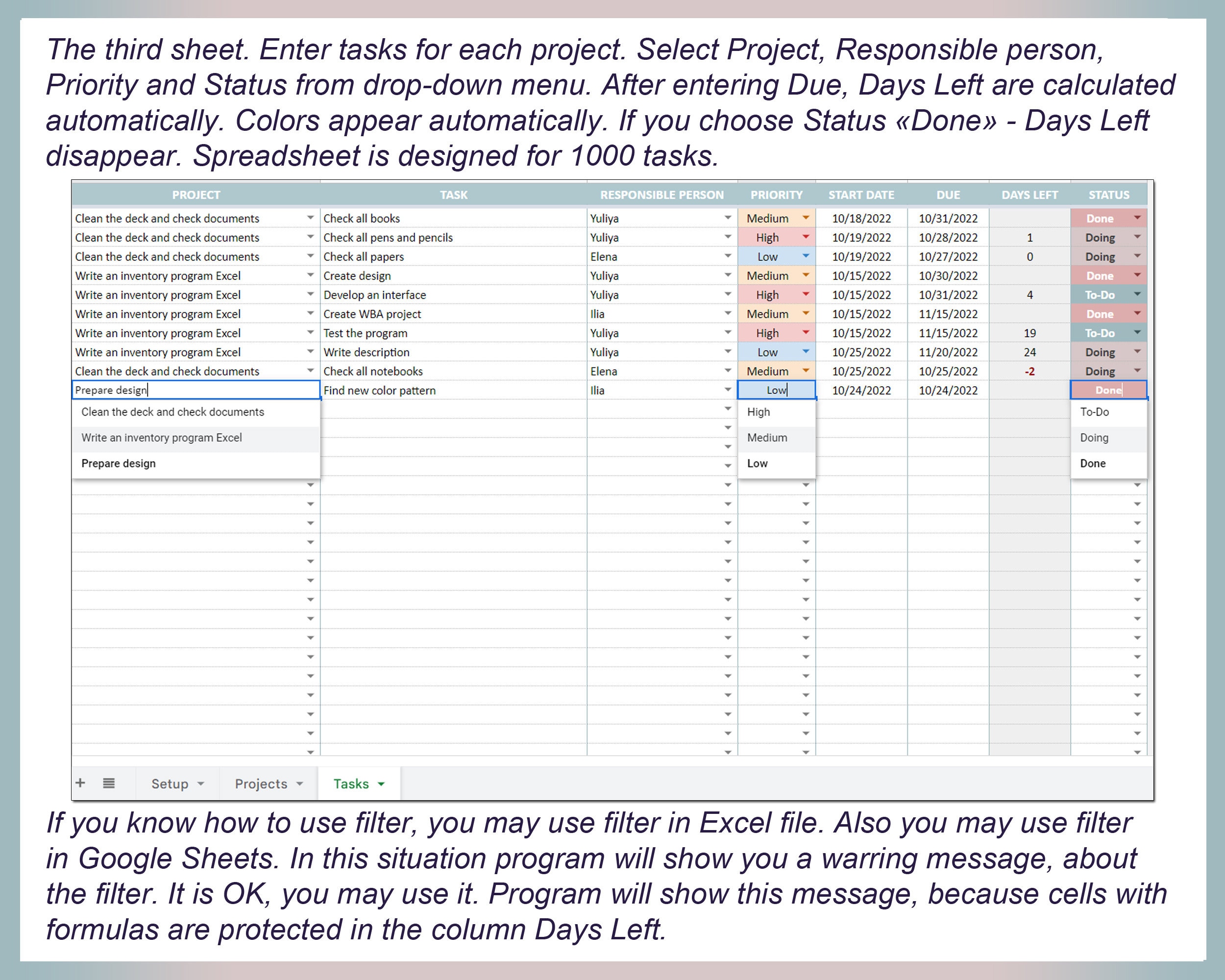 Project Management Template, Project Planner, Task Management, To-do ...