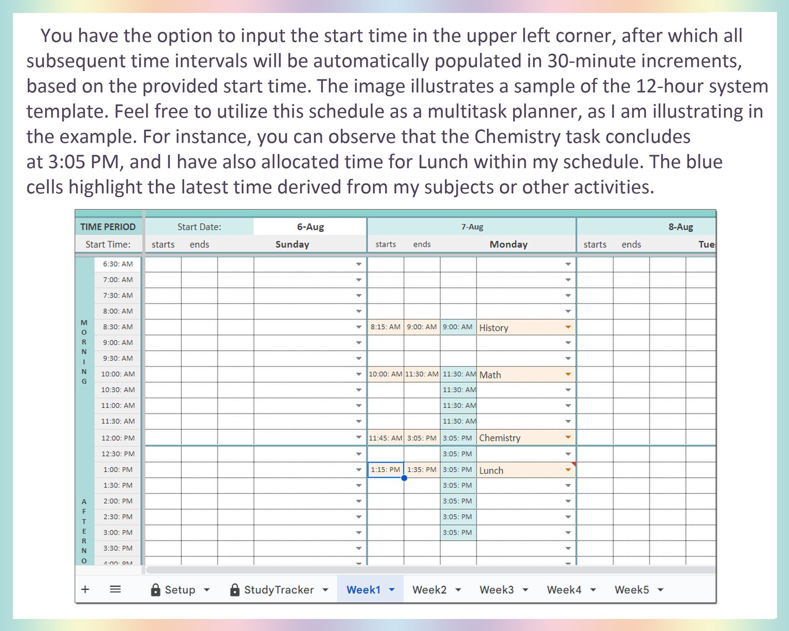 Study Time Tracker, Digital Student Planner, Homework Tracker, Study ...