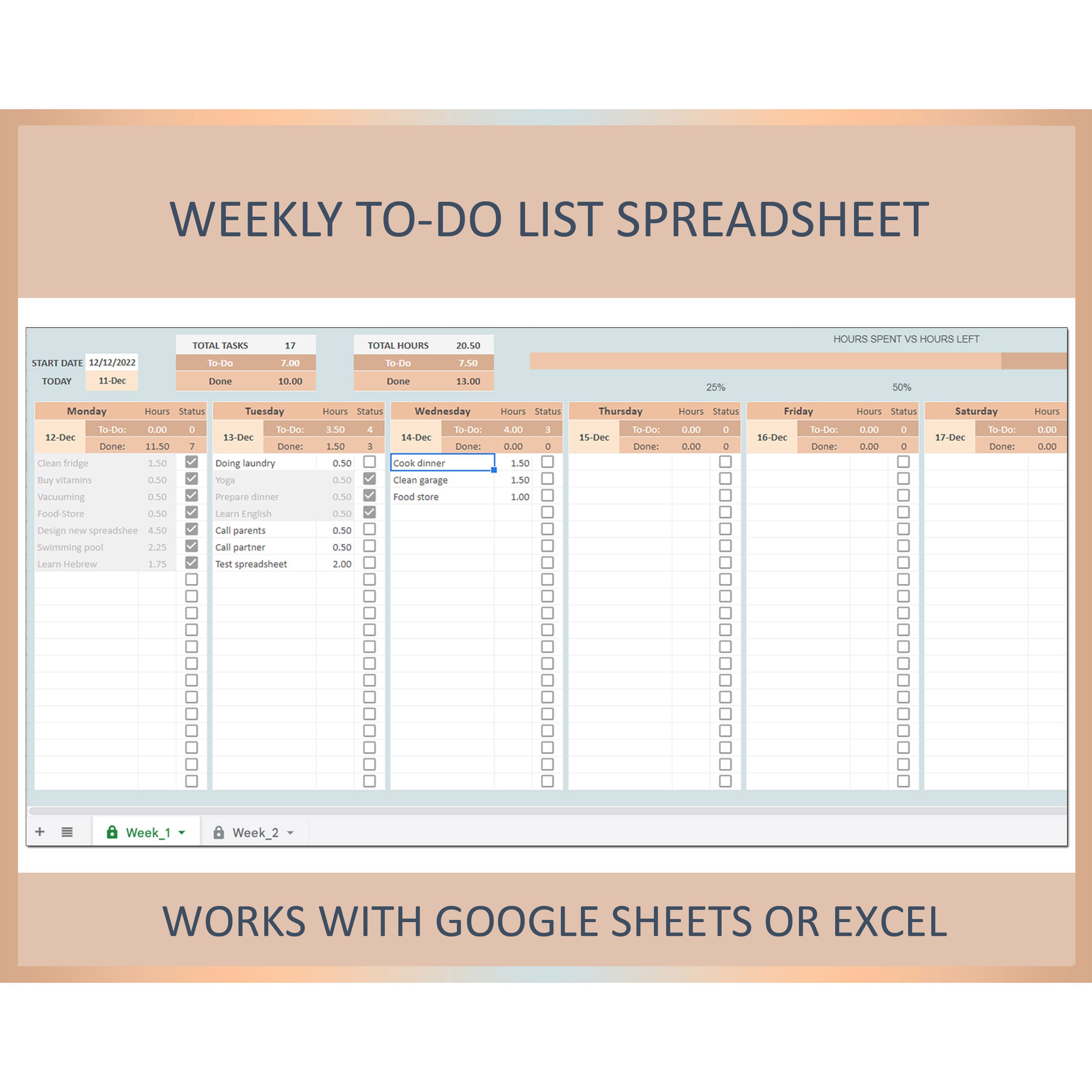 Free Excel Checklist Template