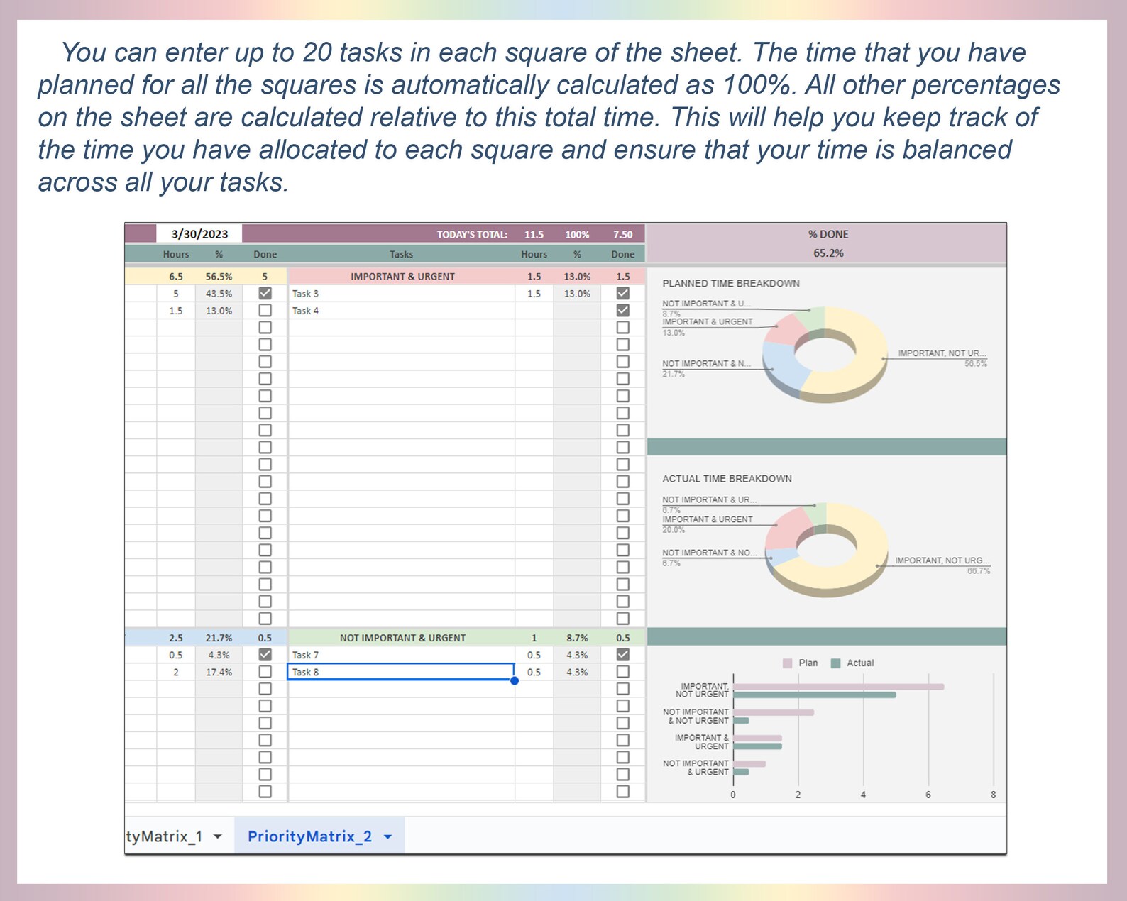 Prioritization Matrix, Task Planner, Task Tracker Priority Matrix ...