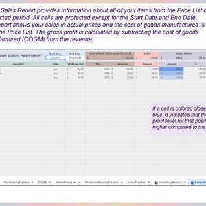 Inventory Spreadsheet, Excel Inventory Sheet, Pricing Sheet, Sales ...