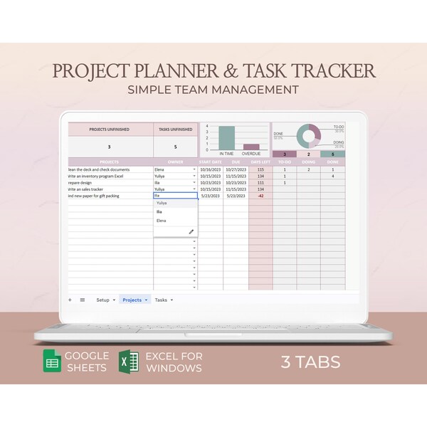 Project Management Excel Template, To-do List, Activity Monitoring ...
