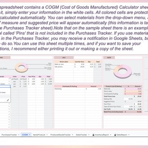 Inventory Spreadsheet Excel Google Sheets Pricing Sheet Sales Tracker ...