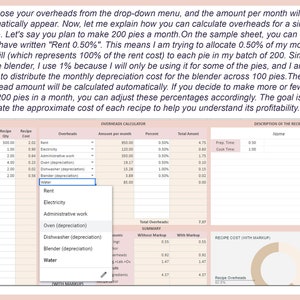 Recipe Costing Template, Recipe Cost Calculator, Cake Pricing ...