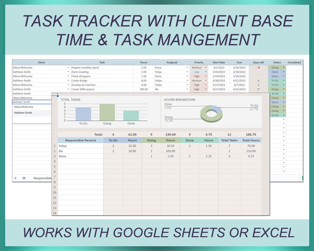 Task Management Digital Task Planner Team Management To-do - Etsy