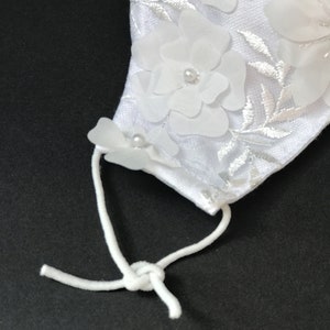 Elegant Delicate White Floral Bridal Lace Mask - Etsy