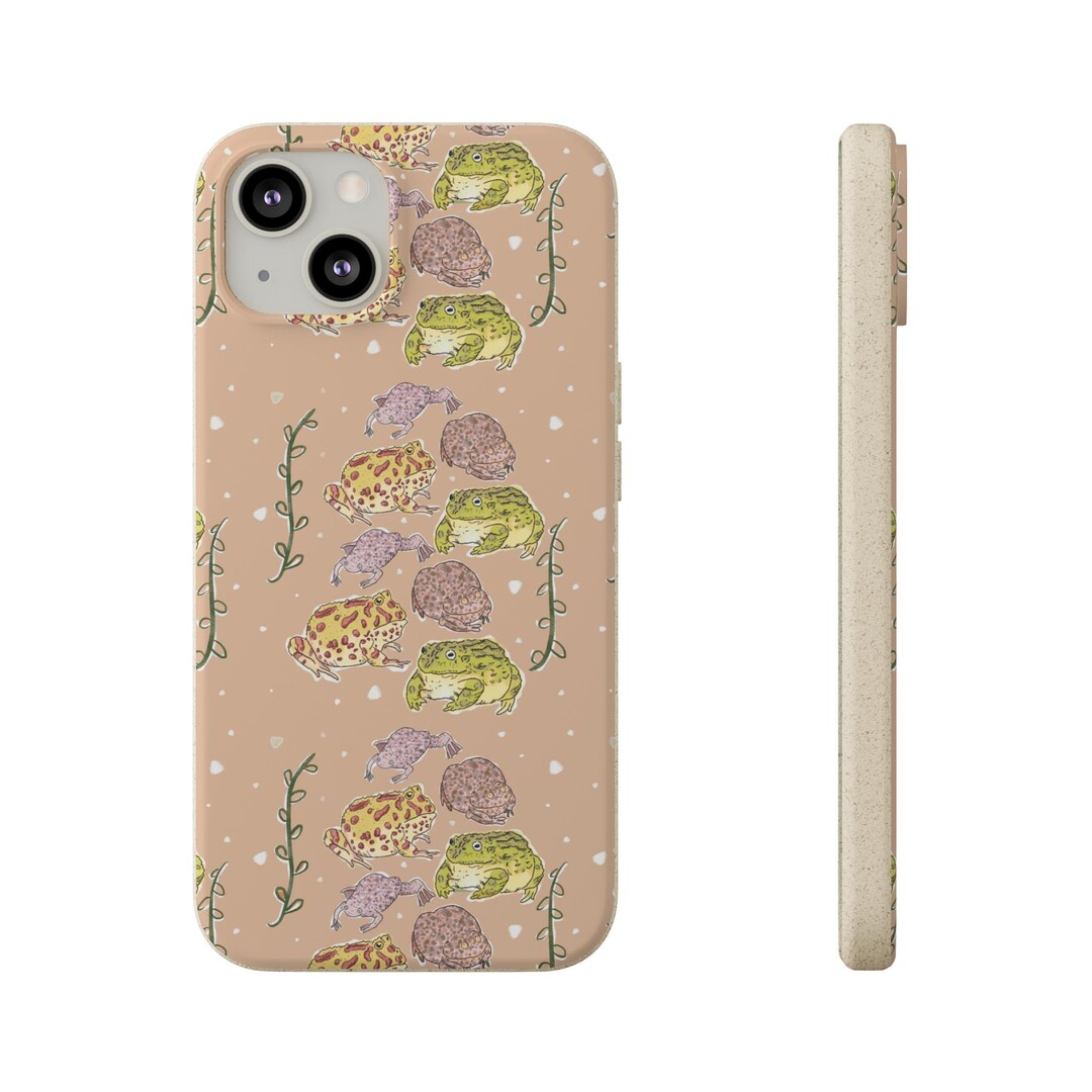 Phone Case, Frog Biodegradable Cover,peach, Eco-friendly iPhone Case ...