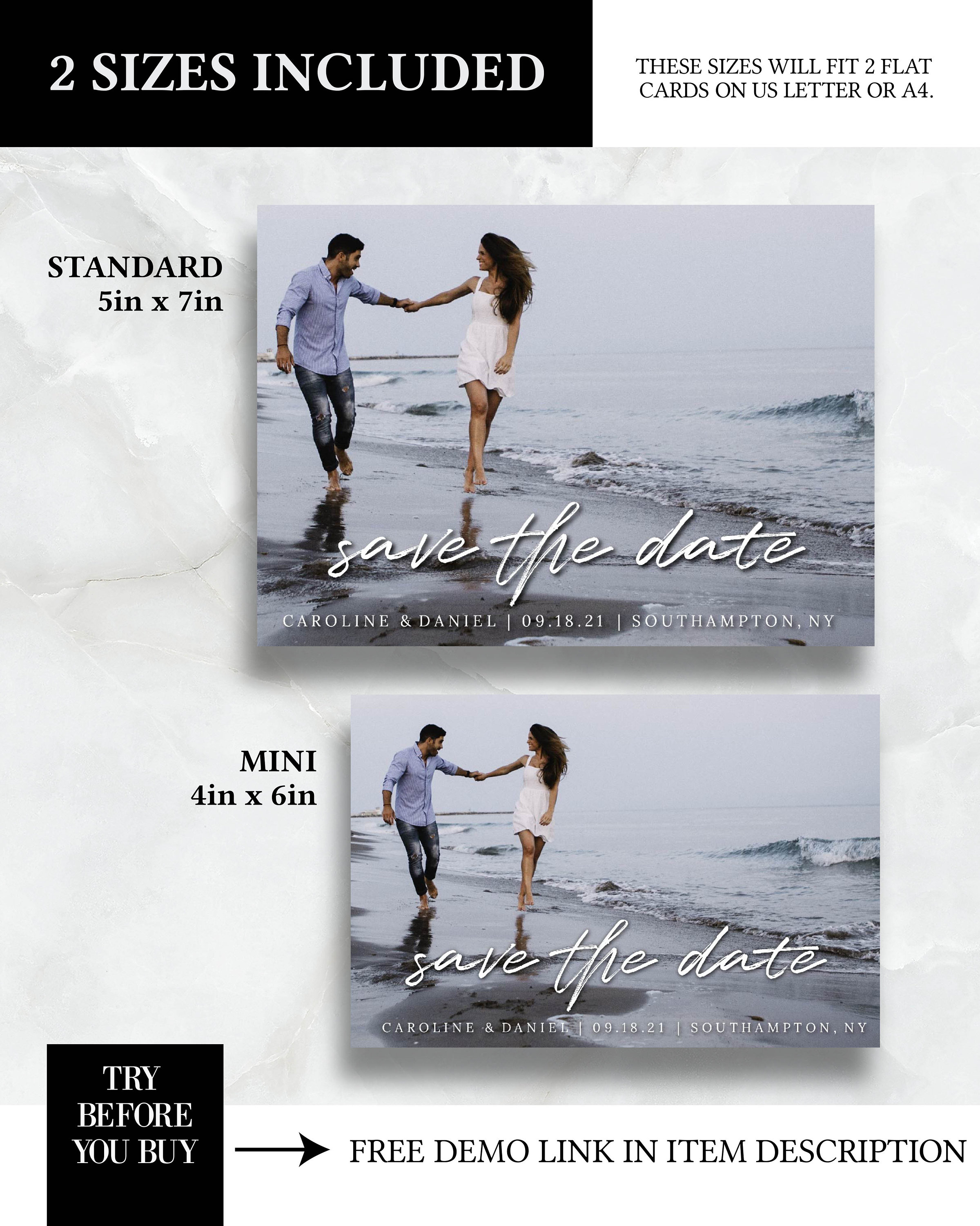 Printable Save the Date Card Template Save the Dates Templett - Etsy