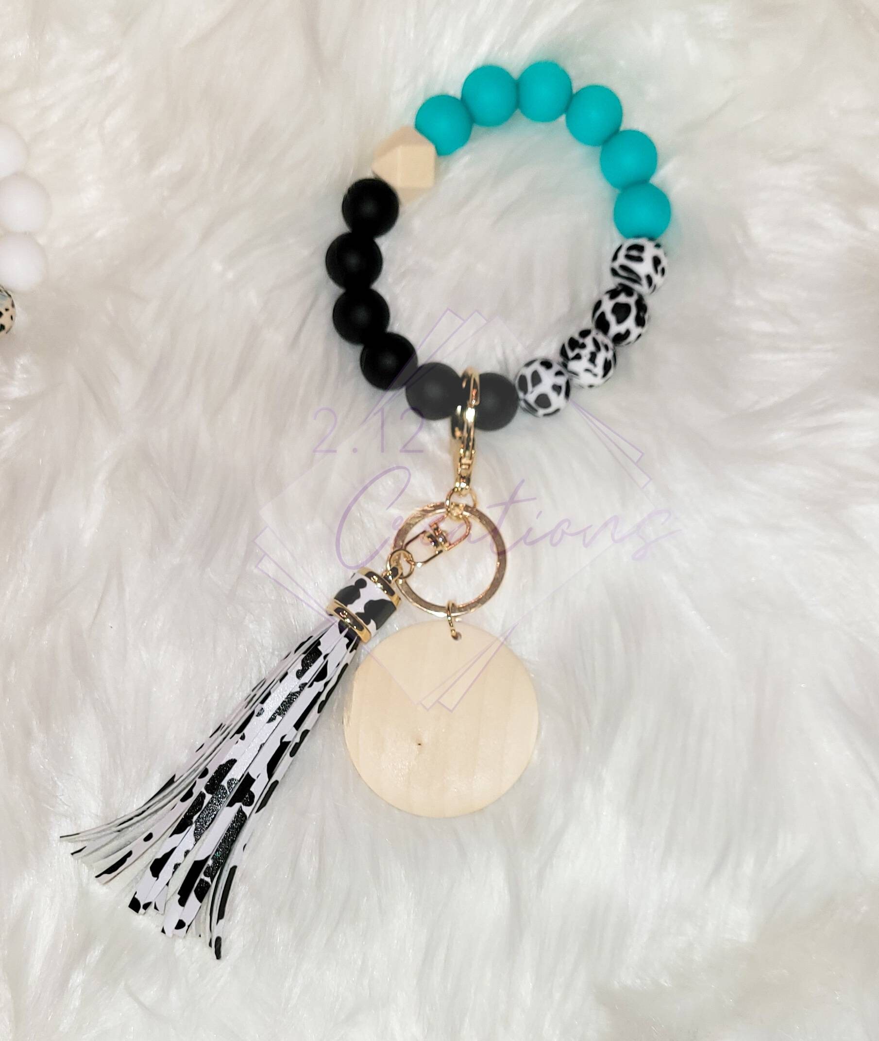 Customizable Stretchy Key Fob Wristletengraved Silicone - Etsy