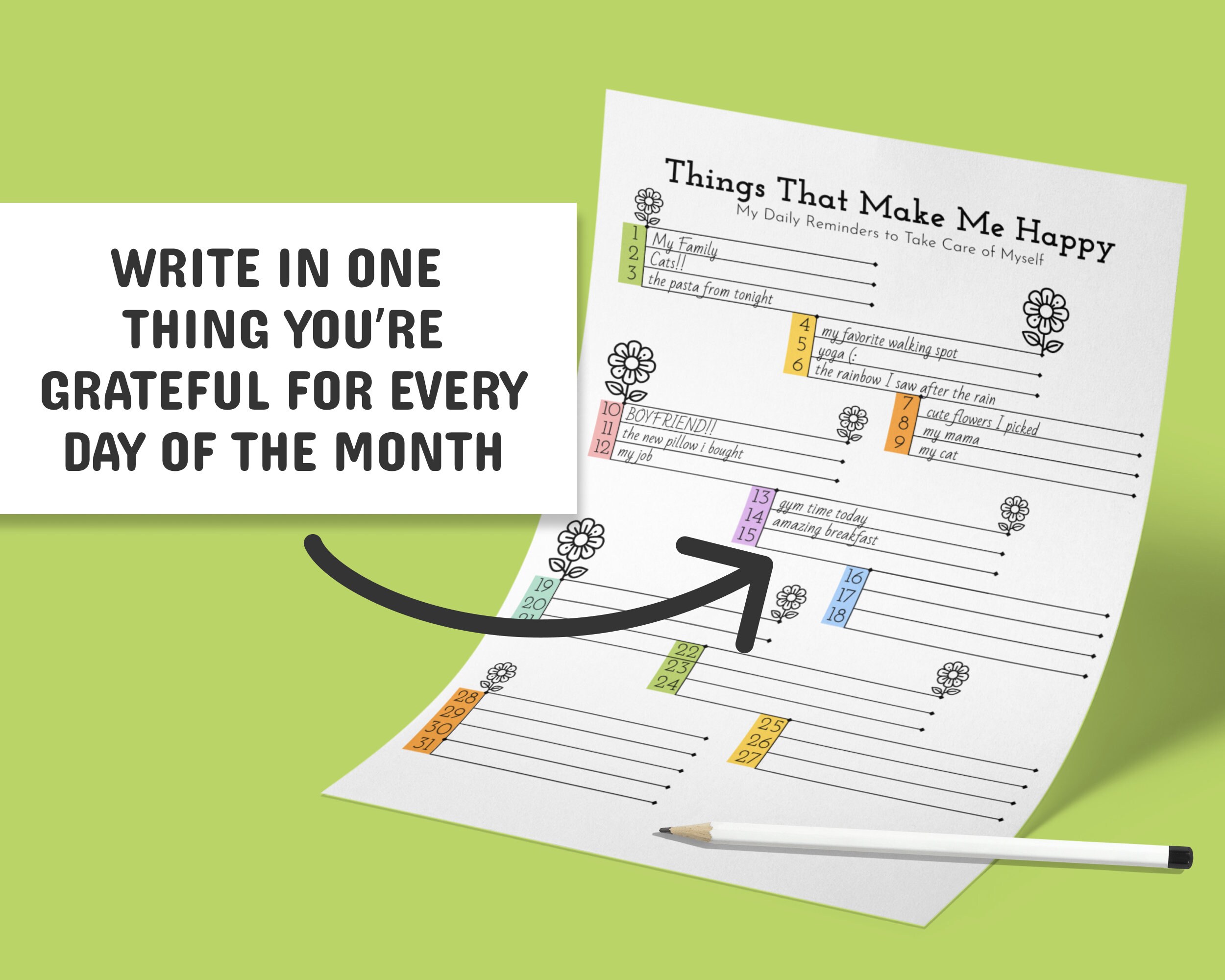 Self Care Tracker Digital Download, Green Minimalist Themed Habit ...