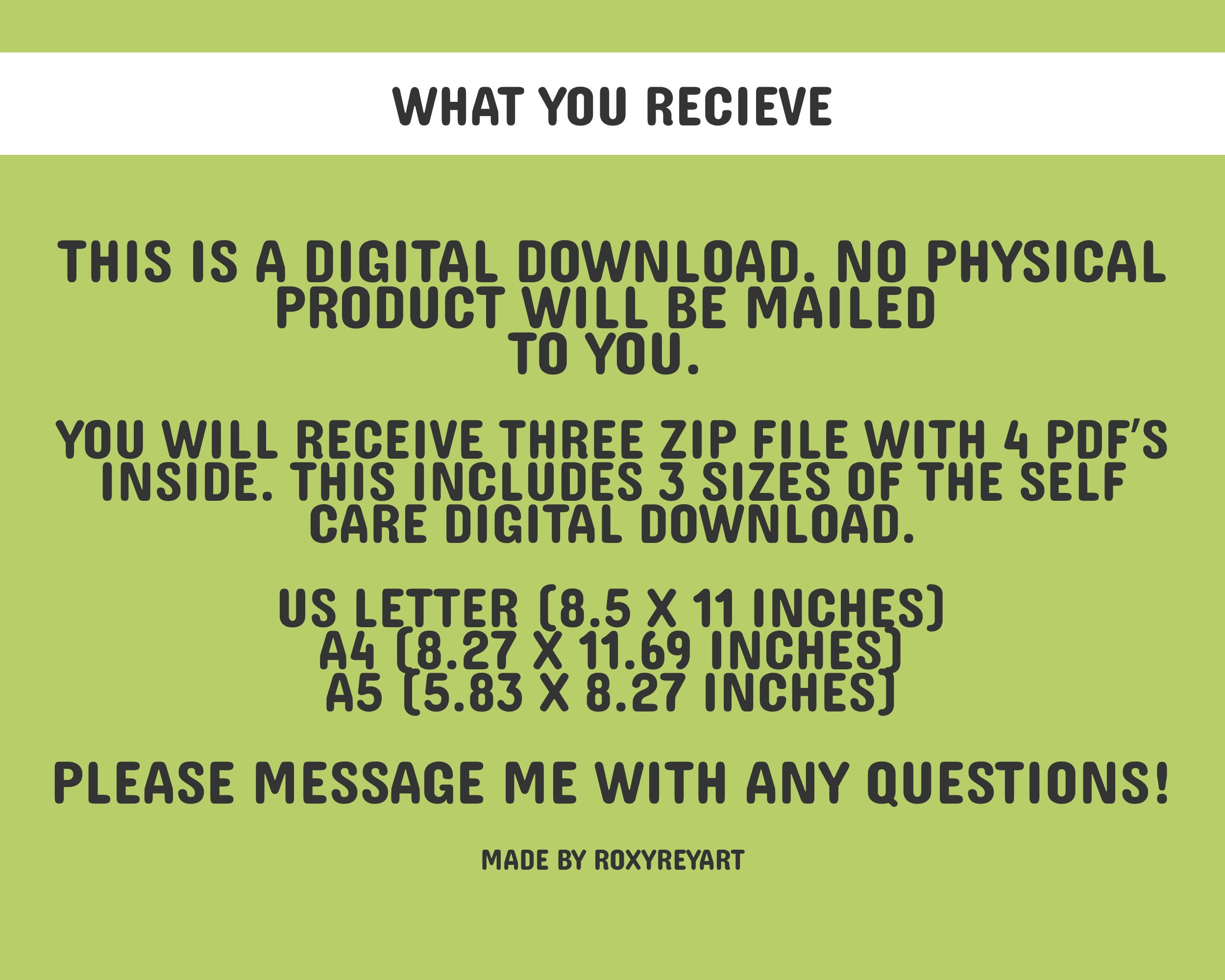 Self Care Tracker Digital Download, Green Minimalist Themed Habit ...