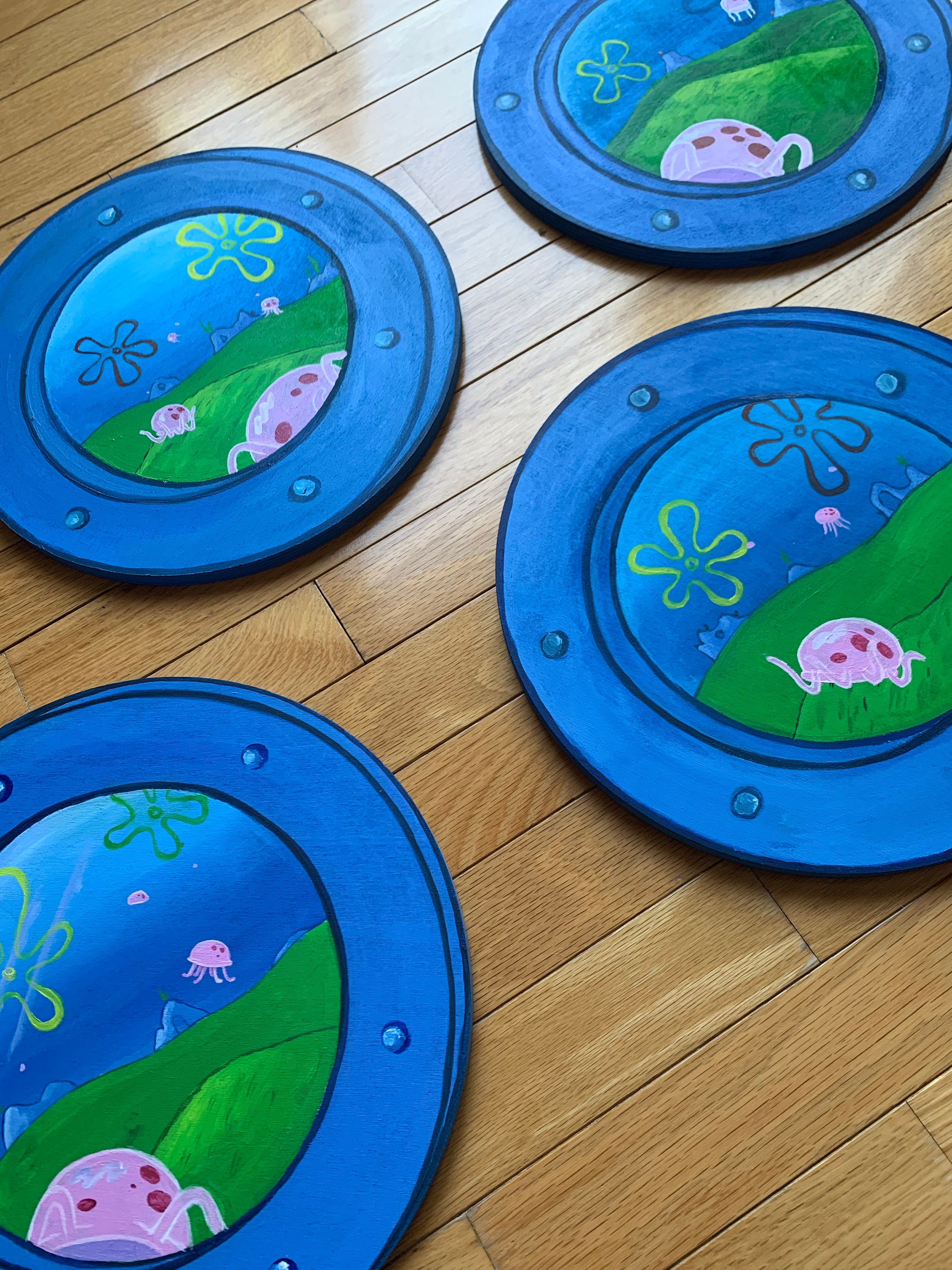 Spongebob Porthole Window Painting - Etsy Canada