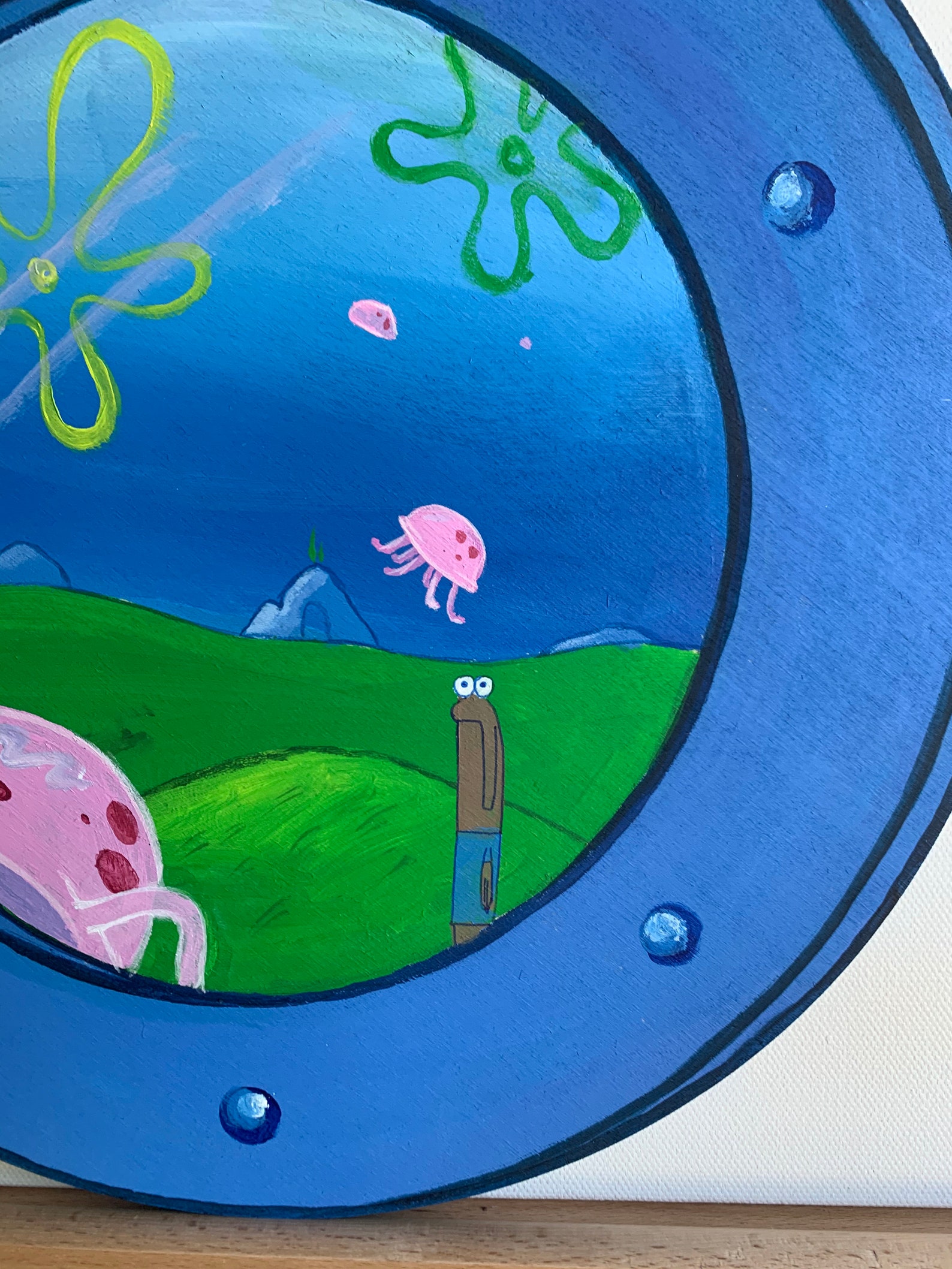Spongebob Porthole Window Painting - Etsy