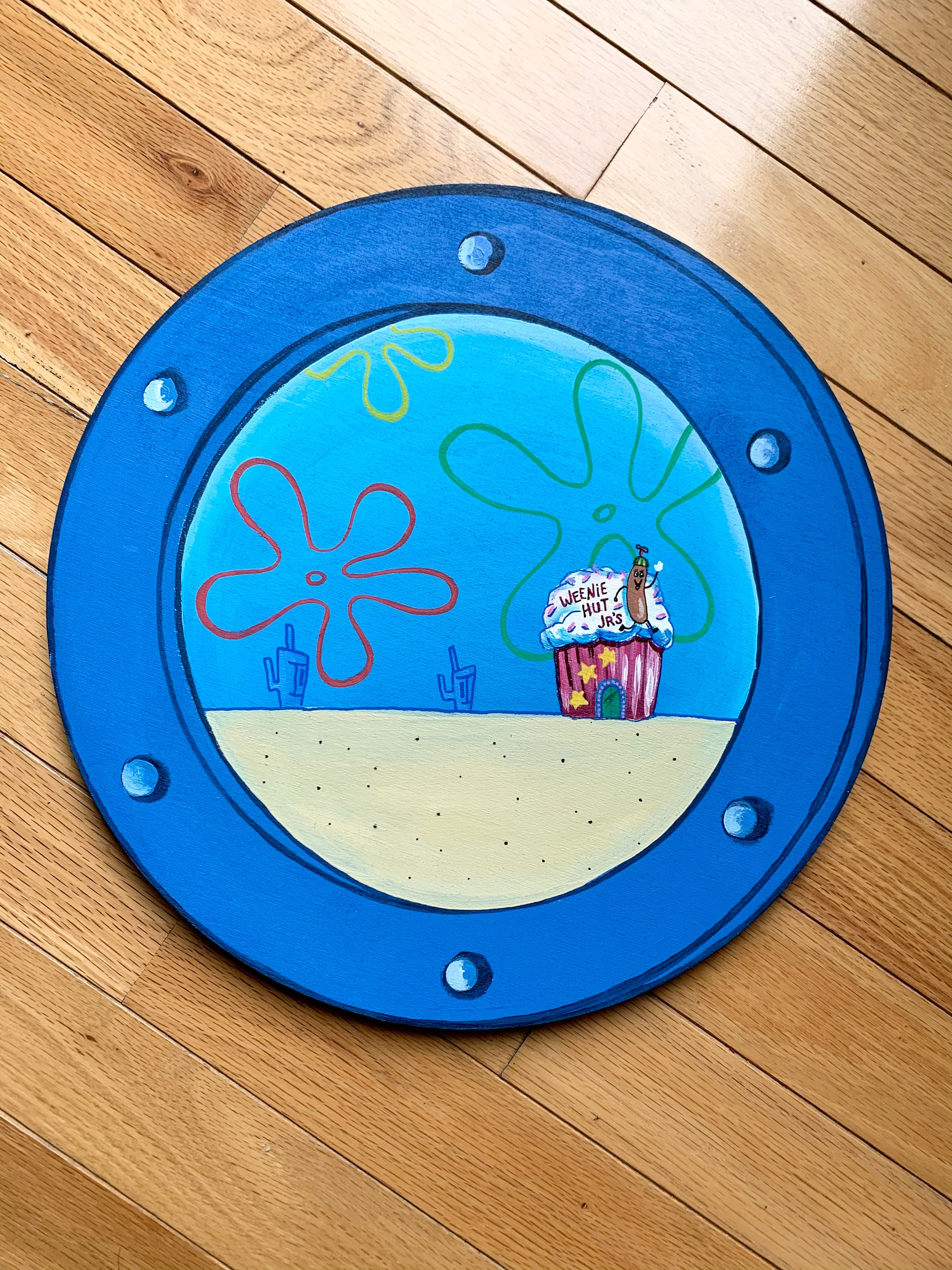Spongebob Porthole Window Painting - Etsy
