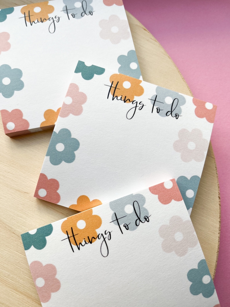 Things to Do Sticky Notes | Mini Notepad, Cute Stationery, Positive ...