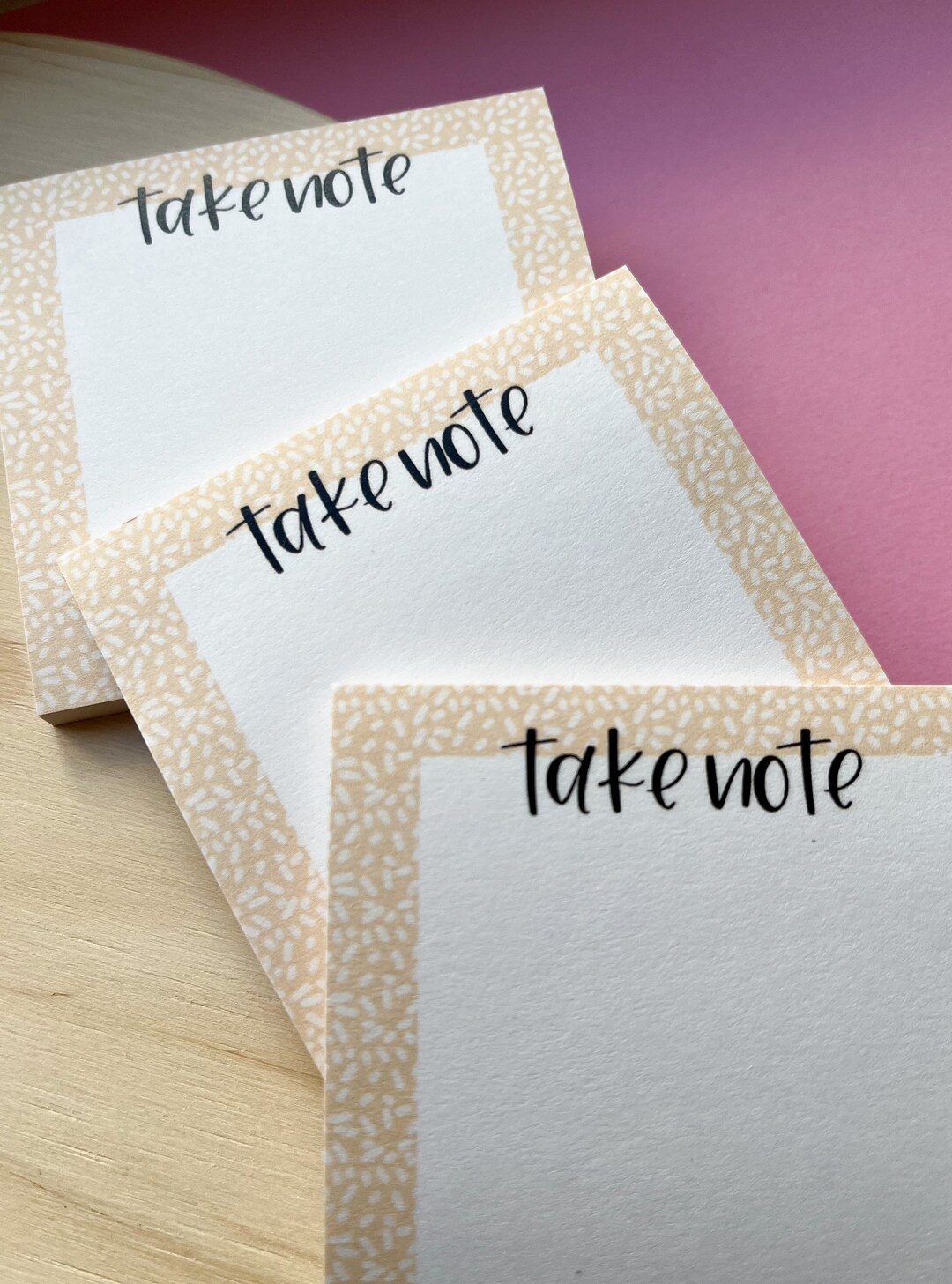 Take Note Sticky Notes: 3x3" Mini Notepad - Etsy