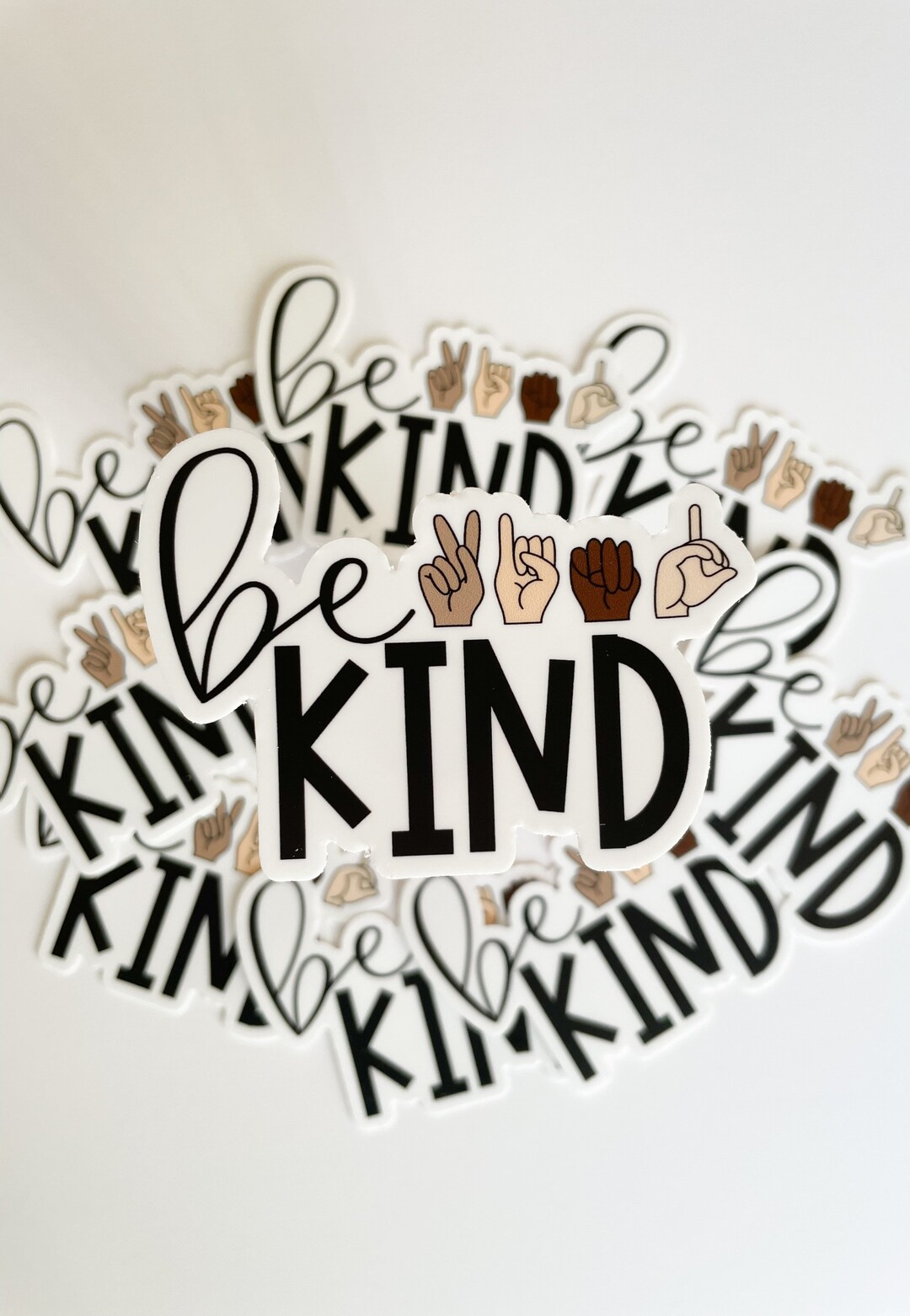 Be Kind Sticker: Waterproof Vinyl Motivational Decal - Etsy