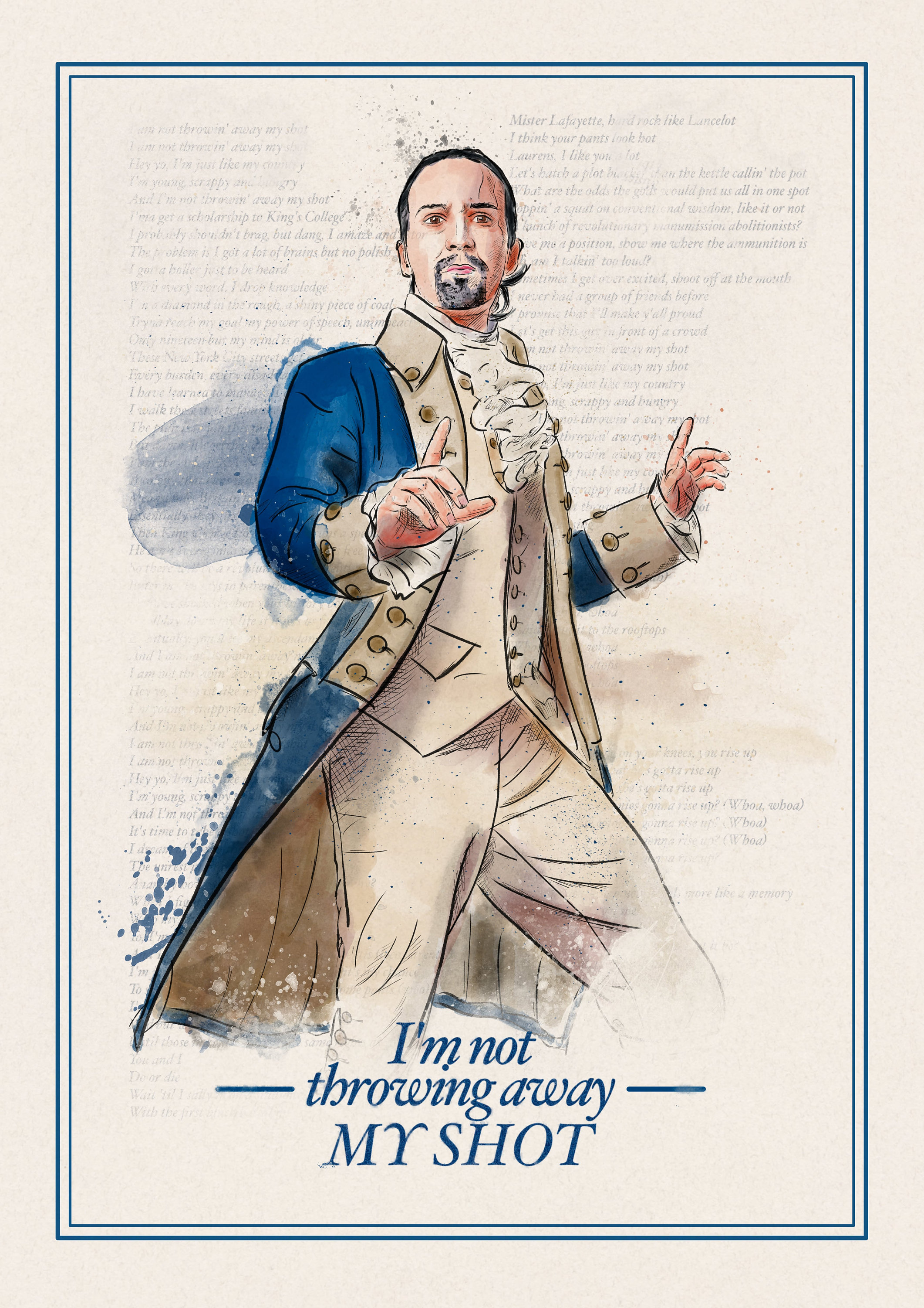 Hamilton Musical Poster. I'm Not Throwing Away My Shot. - Etsy