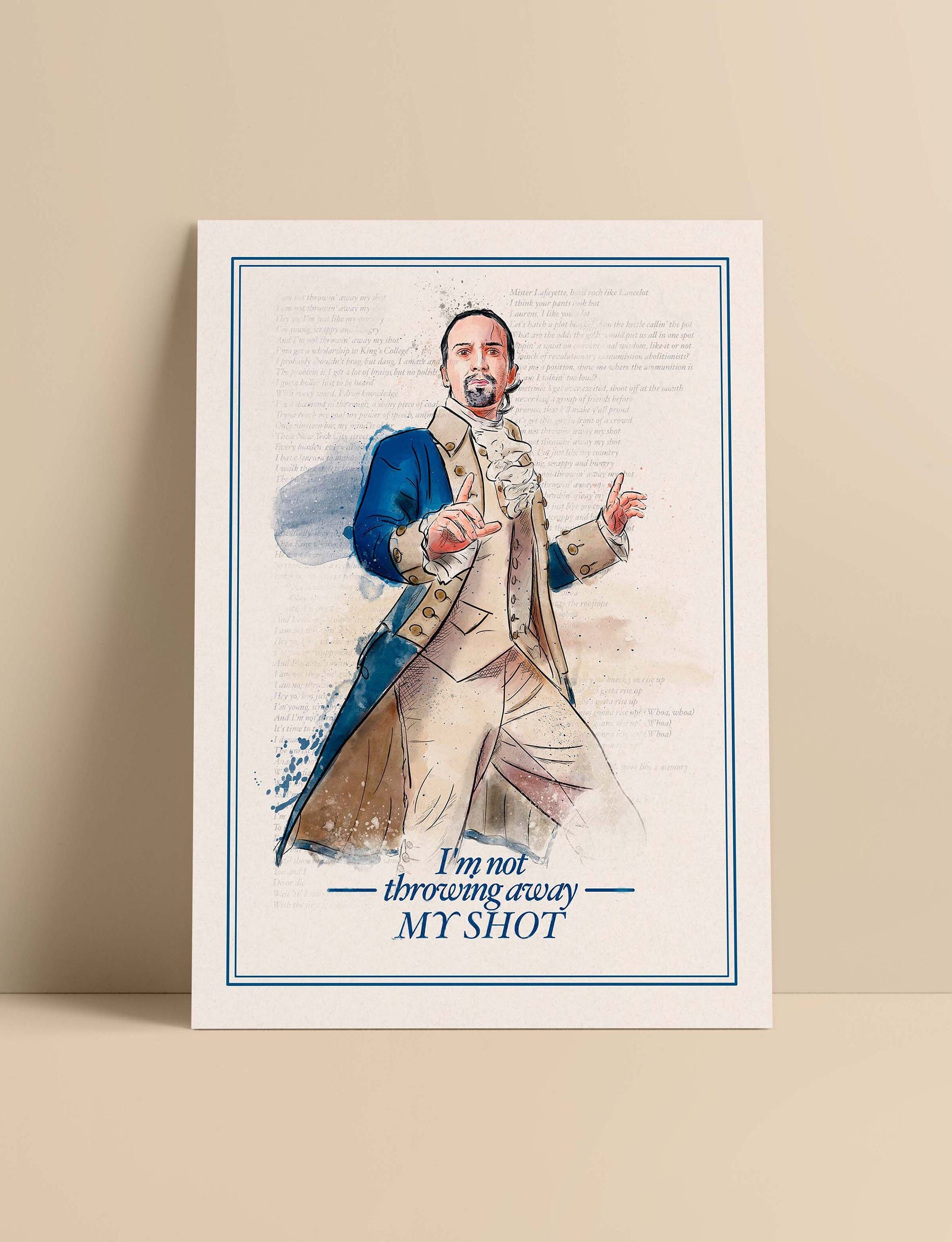 Hamilton Musical Poster. I'm Not Throwing Away My Shot. - Etsy
