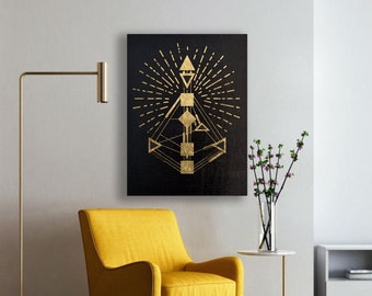 Human Design Chart Personalized Bodygraph 24-karat Gold Leaf, Oil ...