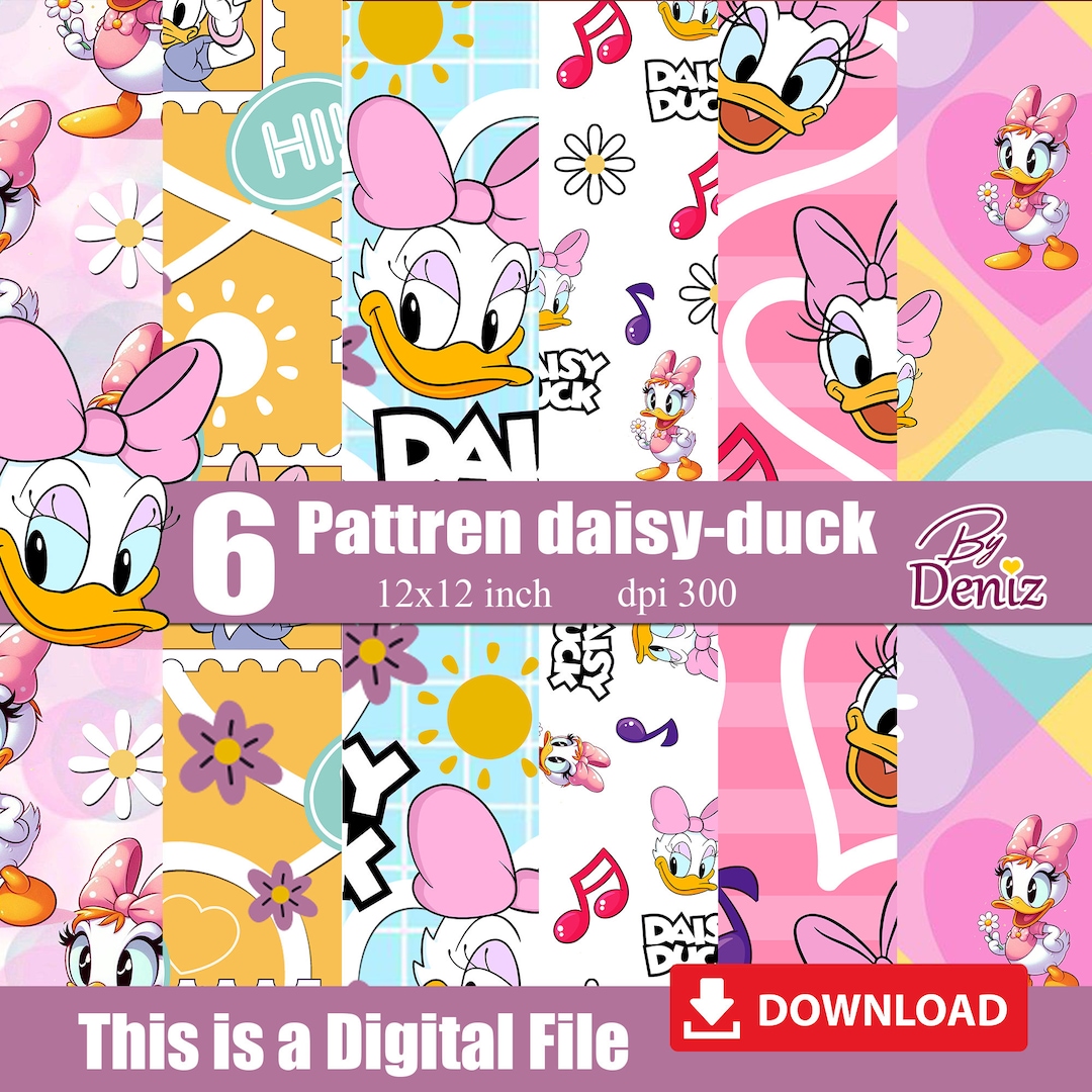 6 Daisy-duck Digital Paper Digital Download - Etsy UK