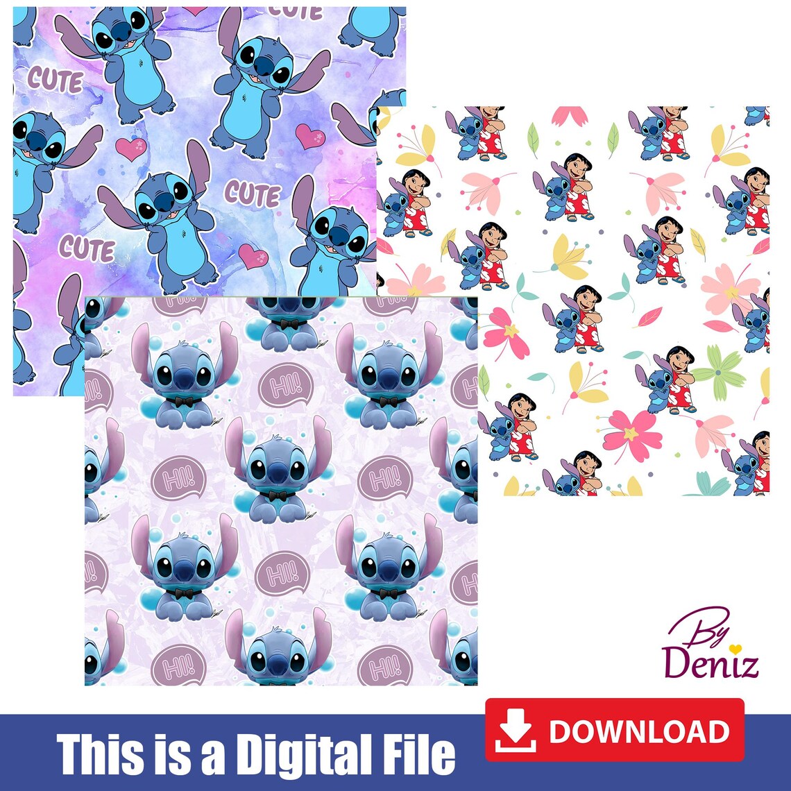6 Stitch Digital Paper Digital Download - Etsy