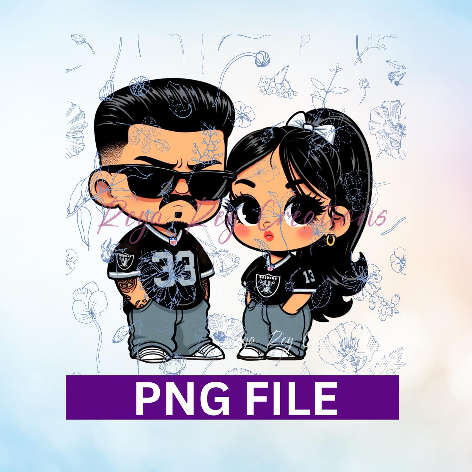 Raiders, Football PNG, Couple, Cute Chicano Couple, Chola PNG, Cholo ...