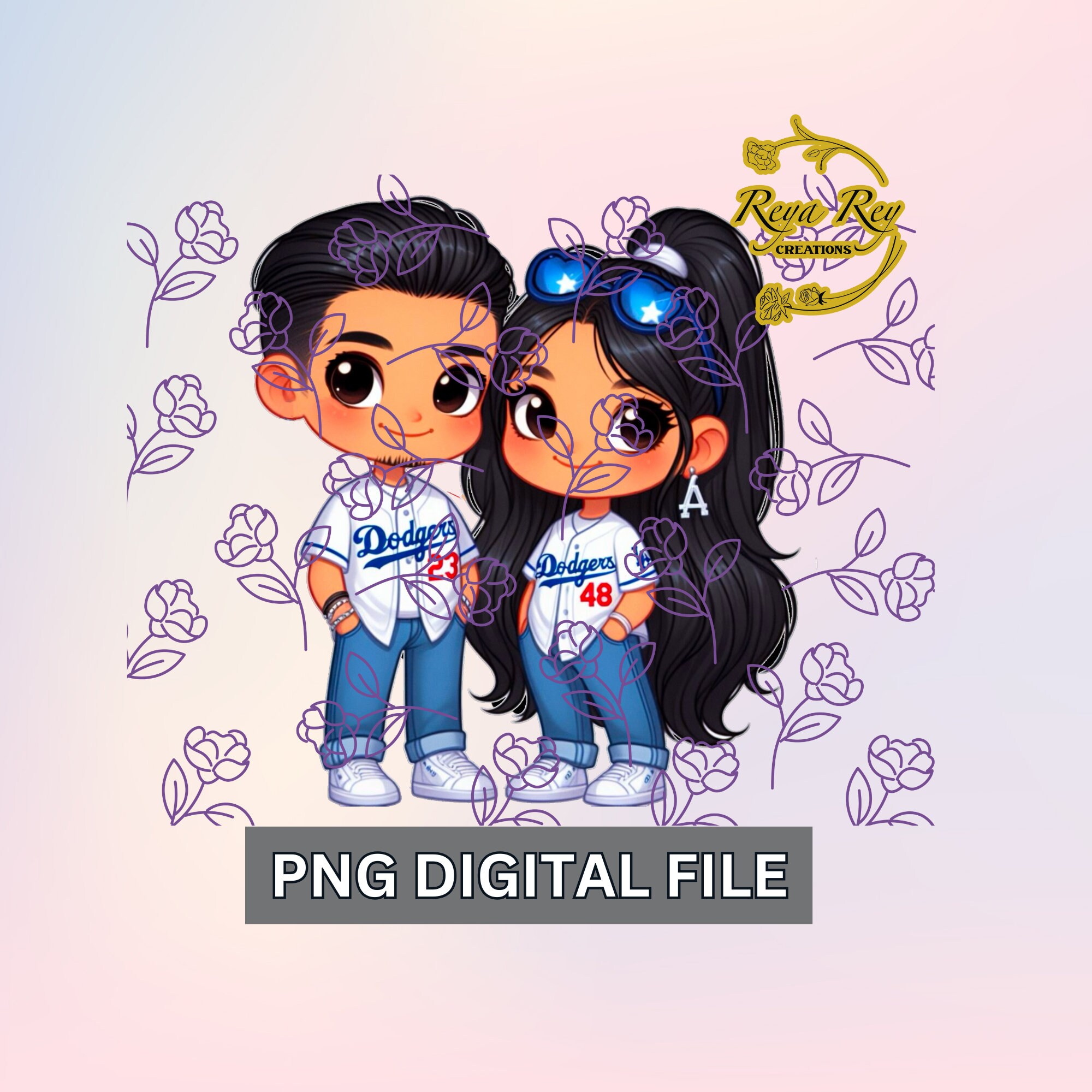 We Belong Together Chicano PNG, Dodgers Couple, Cute Chicano Couple ...