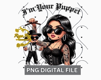 I'm Your Puppet, Chicano Cholo Couple, Old School, Backdrop, PNG Only ...