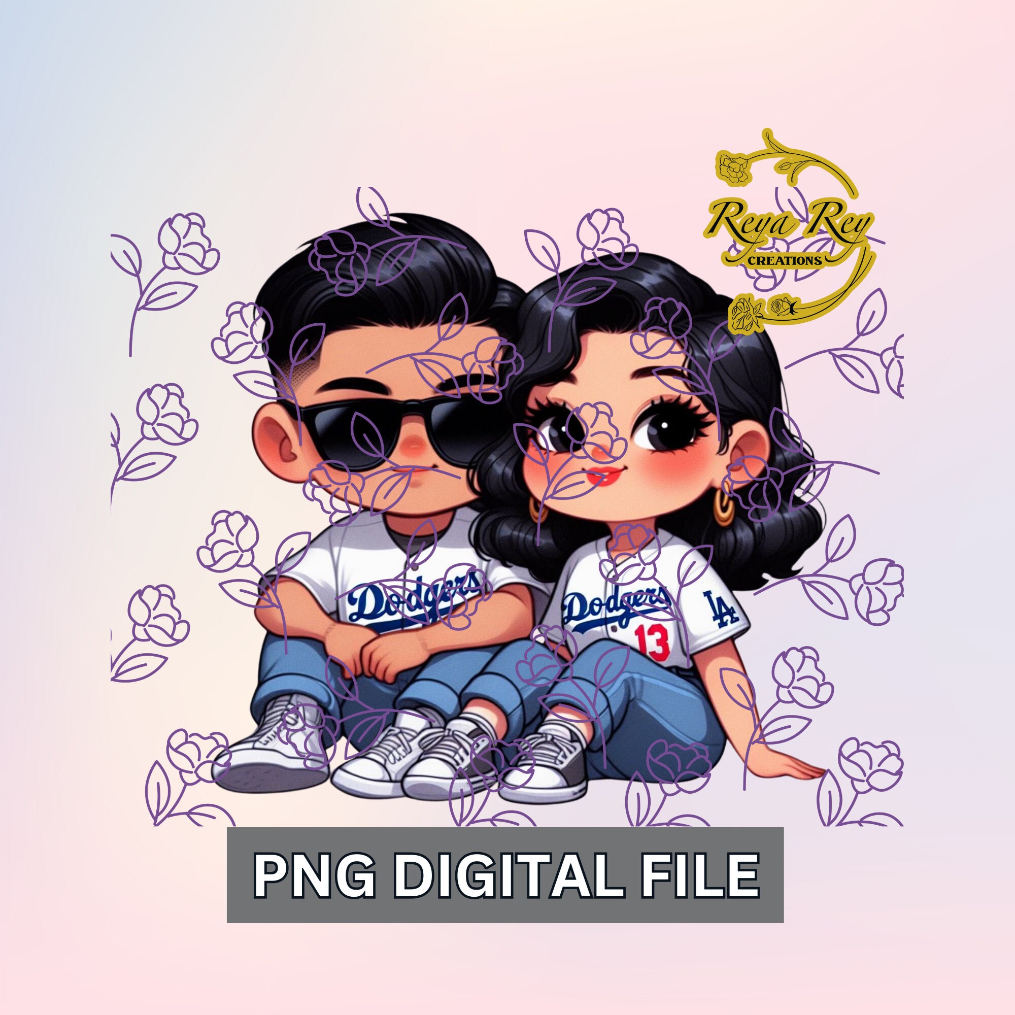 We Belong Together Chicano PNG, Dodgers Couple, Cute Chicano Couple ...