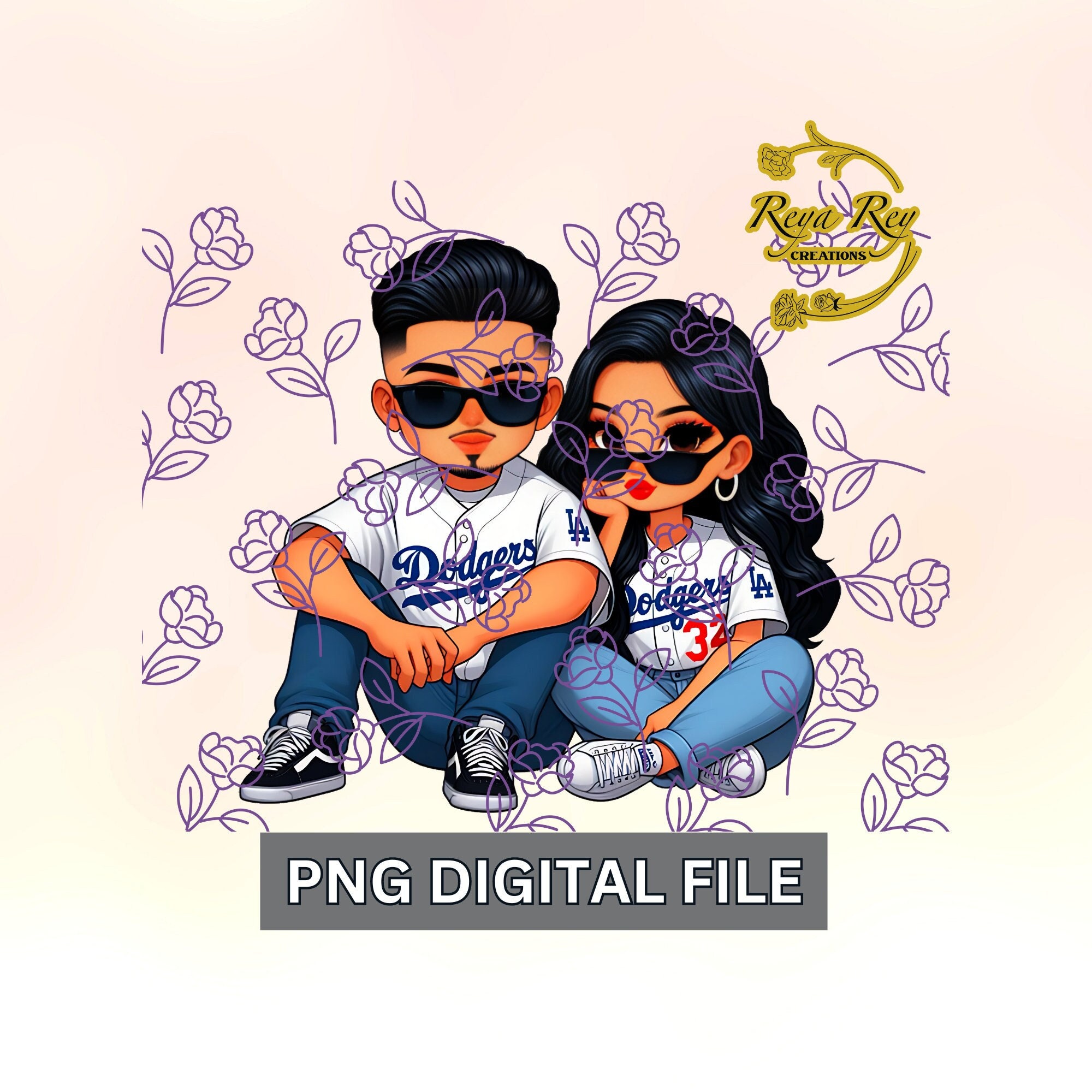 We Belong Together Chicano PNG, Dodgers Couple, Cute Chicano Couple ...