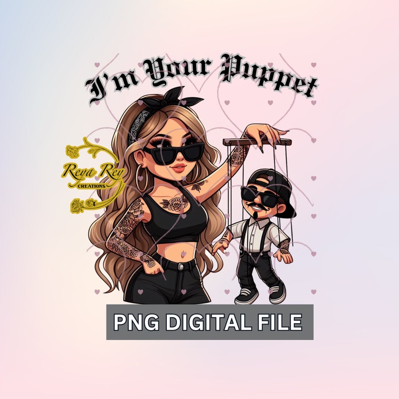 I'm Your Puppet, Chicano Cholo Couple, Old School, Backdrop, PNG Only ...