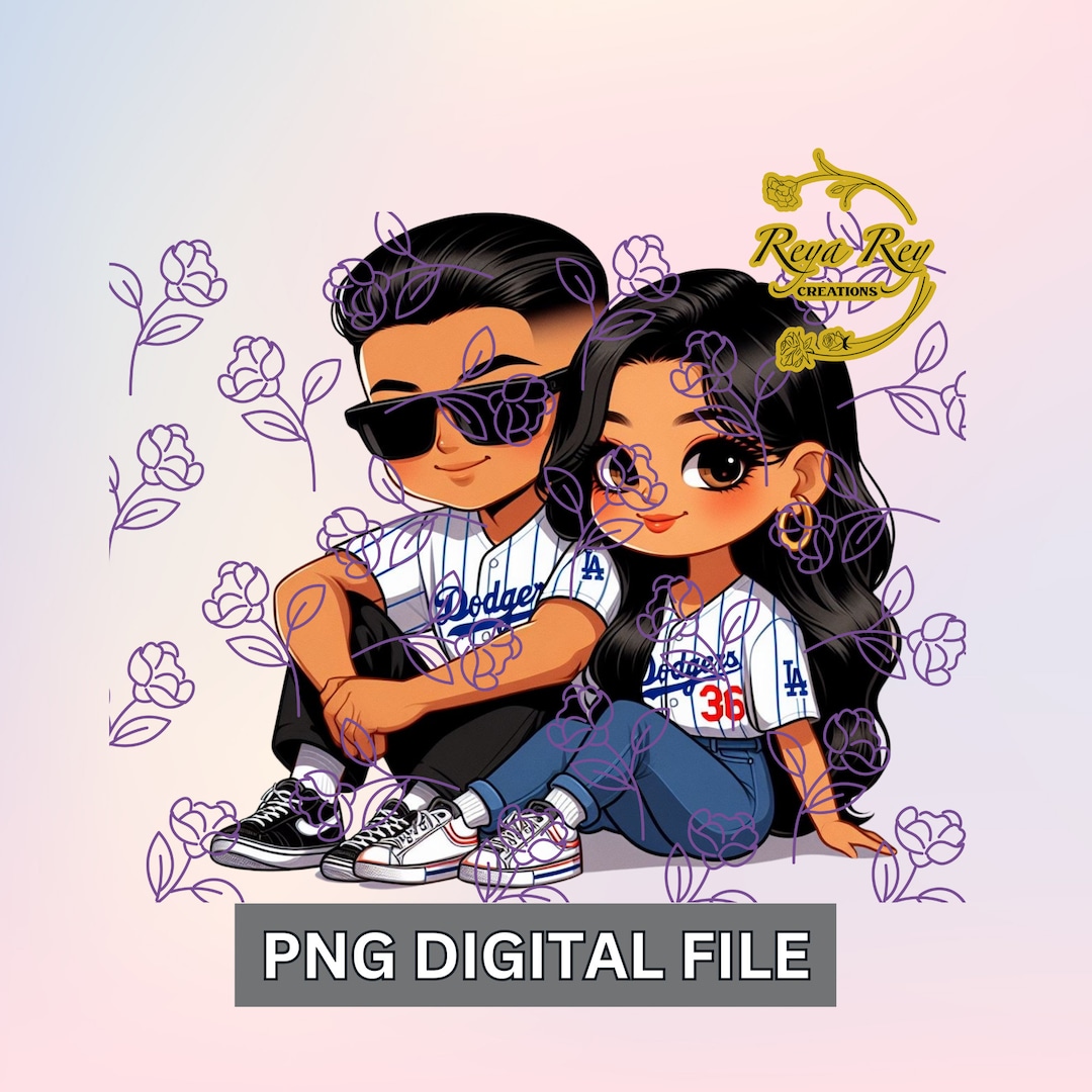 We Belong Together Chicano PNG, Dodgers Couple, Cute Chicano Couple ...